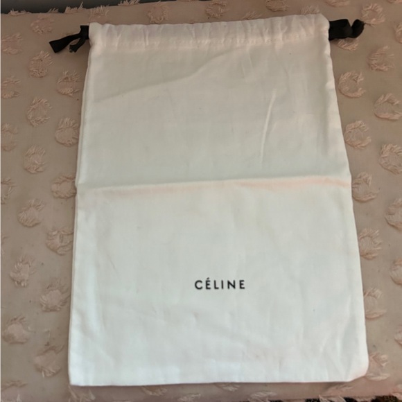 Celine | Other | Celine Dust Bag White Black Os | Poshmark